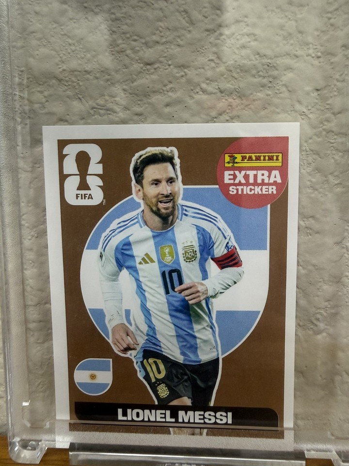 Messi Extra Sticker Gold Panini World Cup 2026 - ULTRA RARE TOP TIER ...