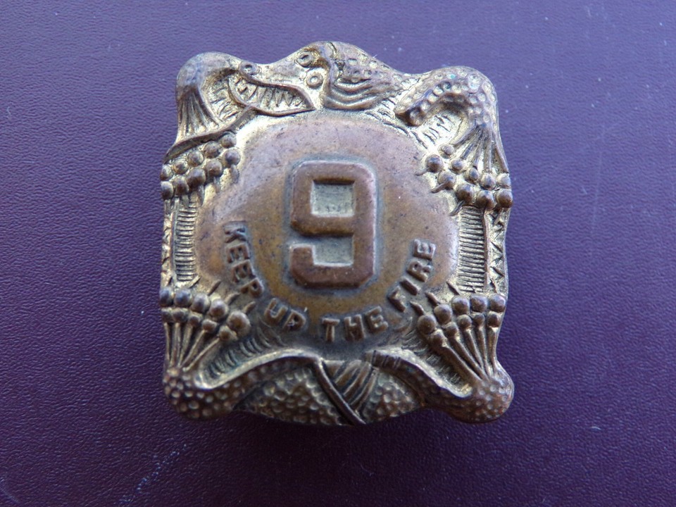 WWII Army 9th Infantry Regiment Manchu Ninth Crest Badge Unit Rare DI ...