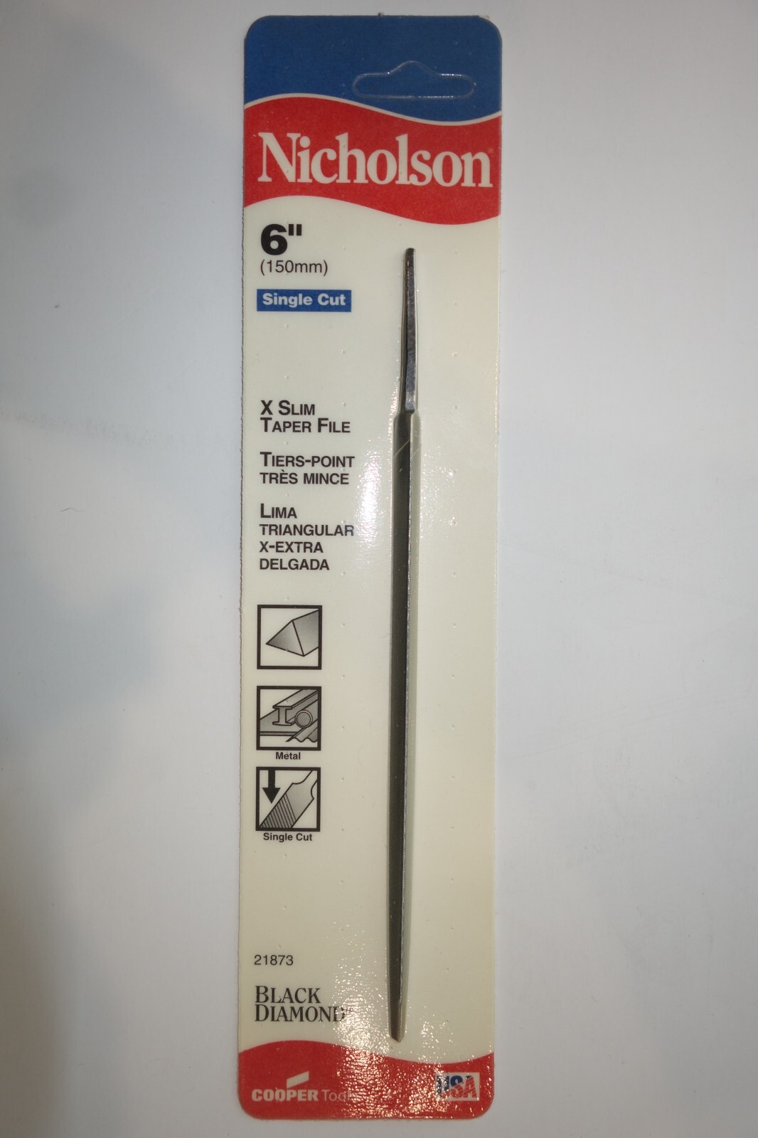 Vintage Nicholson 21873 1.50mm Slim Taper File With Triangular Shape 6 ...