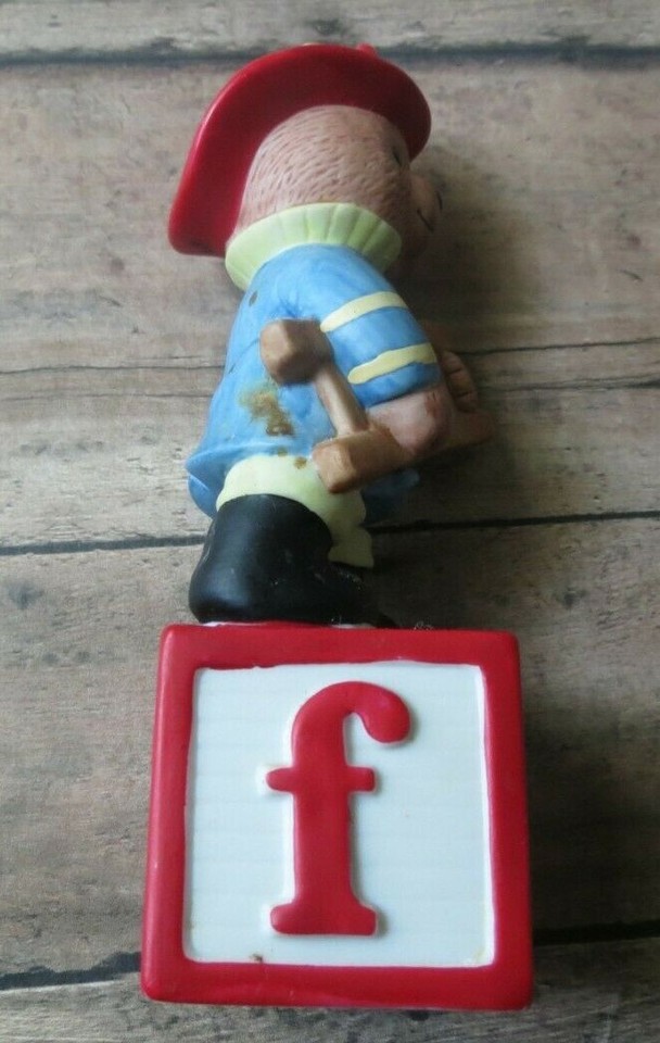 1992 Bronson Letter "F" Freddy The Fireman Alpha Block Bear Figurine ...