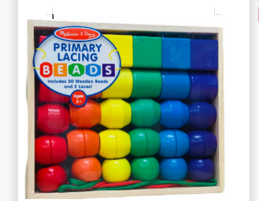 2 In 1 Melissa And Doug Primary Lacing Beads And Kids Destiny Wooden ...