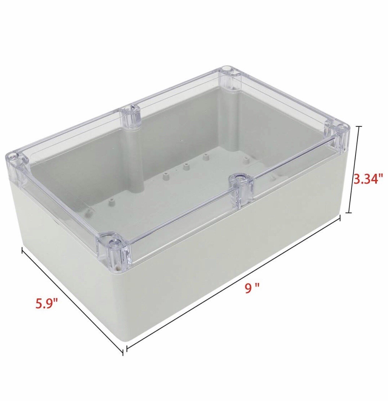 uxcell Junction Box w/ Clear Lid 9”x 5.9” x 3.34” | eBay
