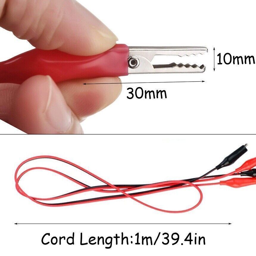 6PCS Double Ended Crocodile Wire Alligator Clip Electric Test Cable ...