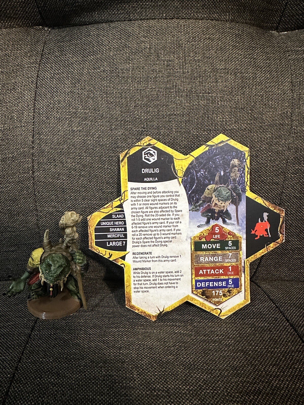 Heroscape “Drulig” Custom Aquilla Healer Reptile Frog Figure & Card | eBay