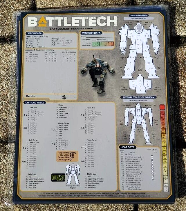 Battletech Premium Record Sheets Pack from Catalyst Kickstarter ...