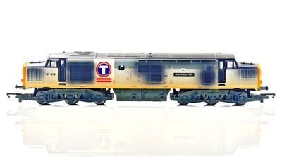 HORNBY 00 GAUGE - R2409 - CLASS 37 DIESEL 37410 TRANSRAIL WEATHERED ...