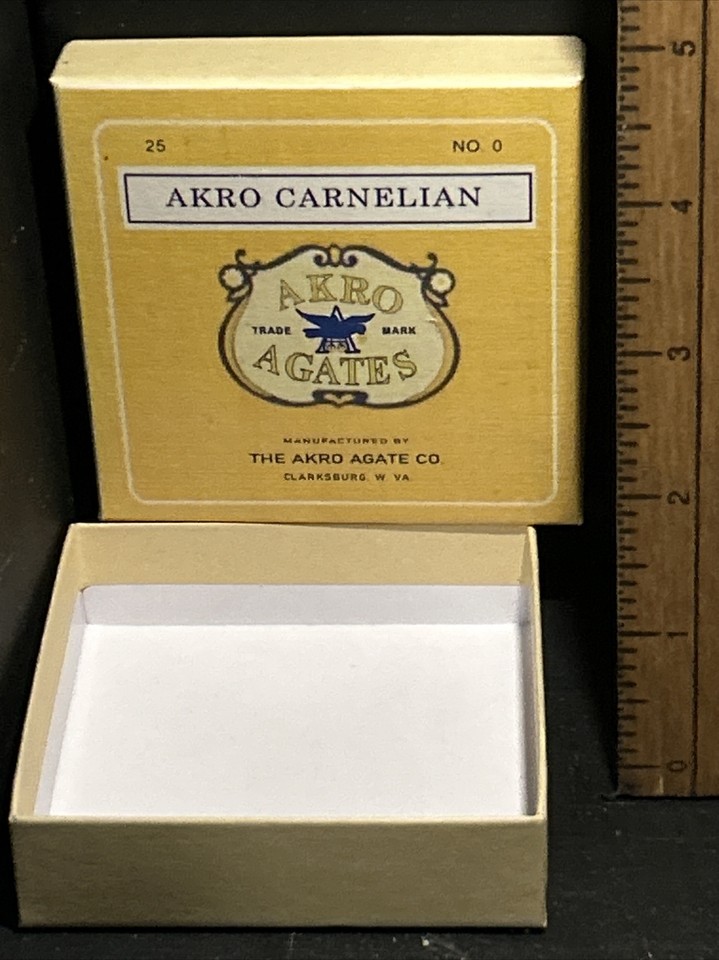 Akro Agates Carnelians marbles presentation gift box for collection | eBay