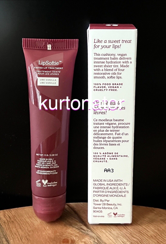 Tower 28 Lip Softie UBE VANILLA Tinted Lip Treatment NEW 0.38 oz | eBay