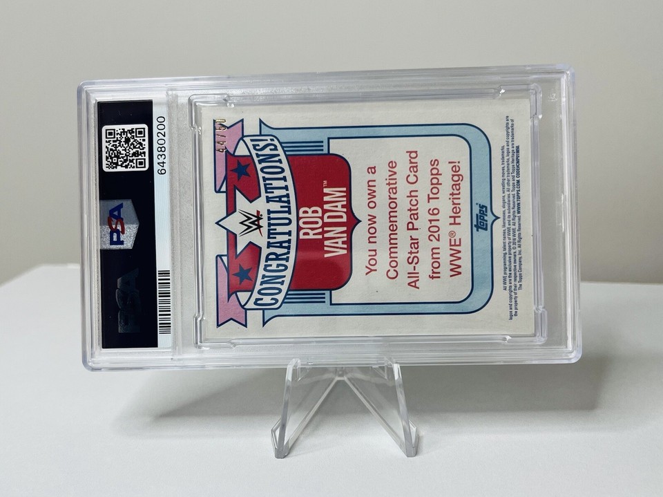 2016 Topps WWE Heritage Rob Van Dam ECW Patch PSA 8 Card 44/50 | eBay