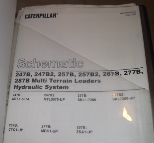 CAT Caterpillar 267b 277b 287b Multi Terrain Loader Service Manual CYC ...