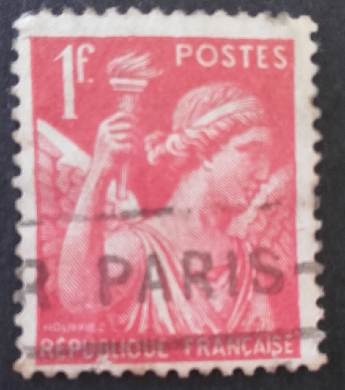 IRIS STAMP 1F RED 1940 FRANCE | eBay