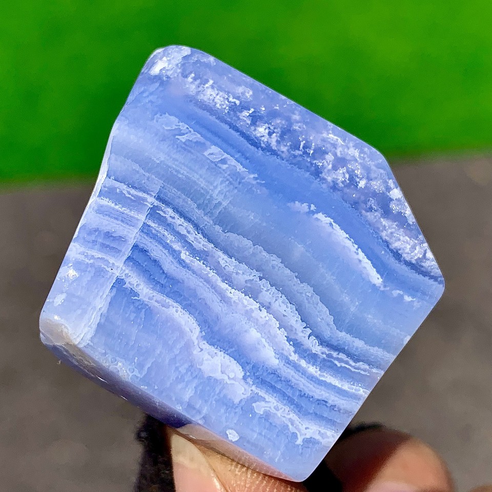 41G Natural Blue striped agate Crystal Chunks piece form Mineral ...