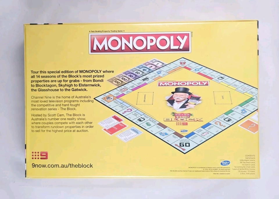 New - Monopoly The Block Edition Board Game 2018 Hasbro Australian ...