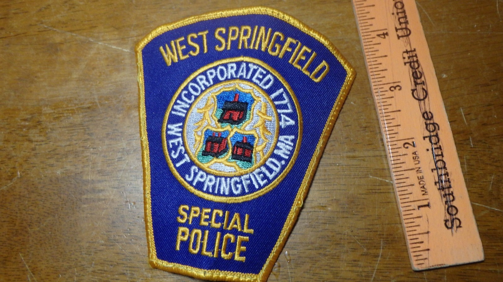 VINTAGE WEST SPRINGFIELD MASSACHUSETTS SPECIAL POLICE OFFICER PATCH BX ...