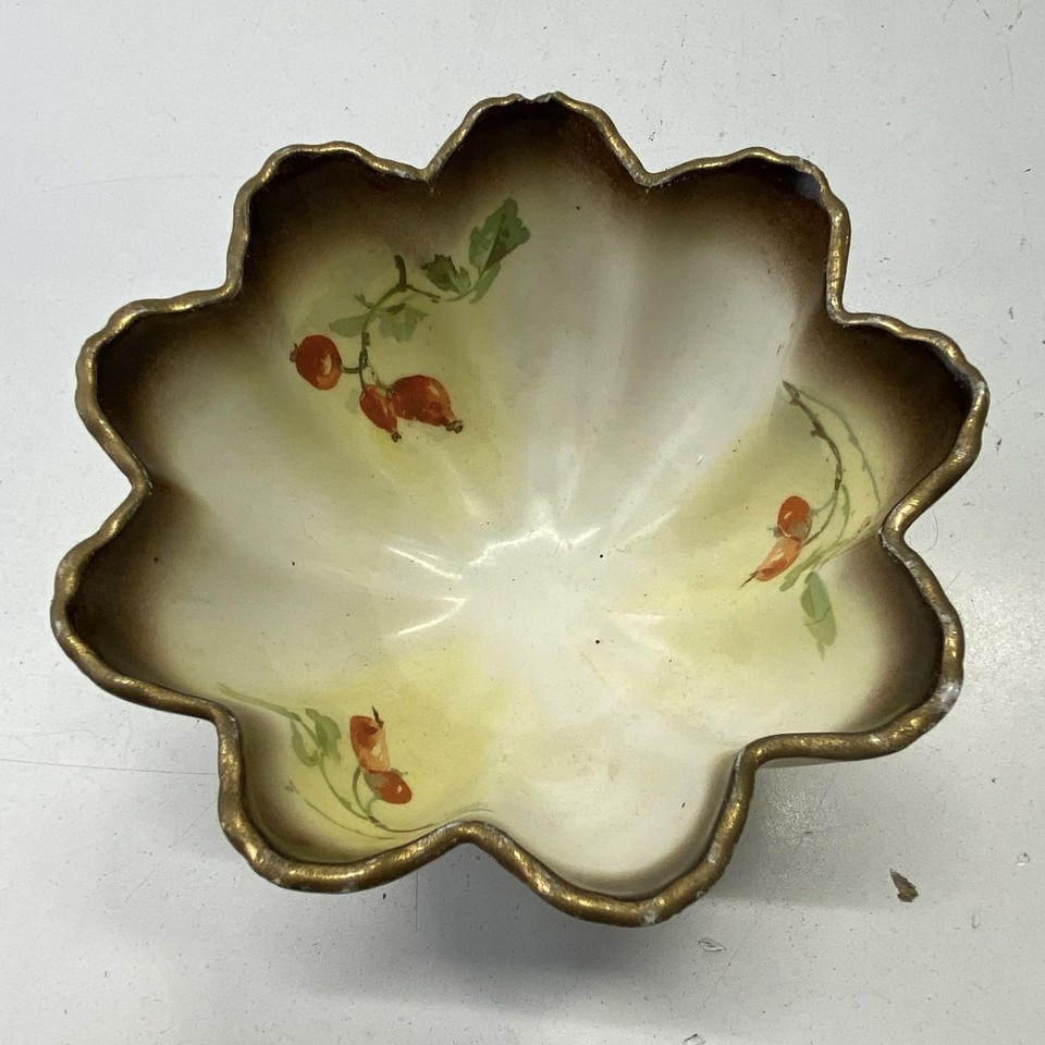 Warwick China Vintage Porcelain Bowl 3.5in Tall Footed Berries Motif ...