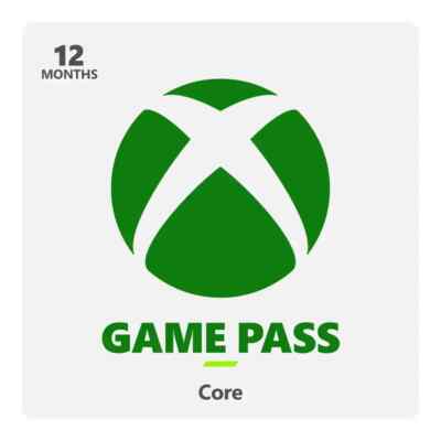 Microsoft Xbox Game Pass Core/Essential 12-month Membership for Series ...