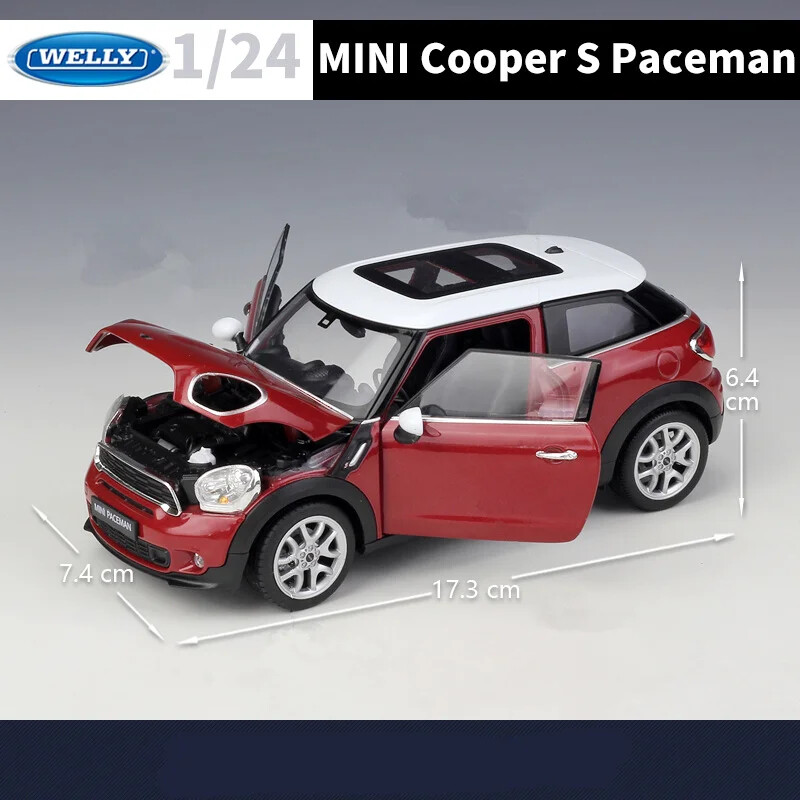 WELLY 1:24 BMW Mini Cooper S Paceman Car Model Diecast Vehicles Car ...