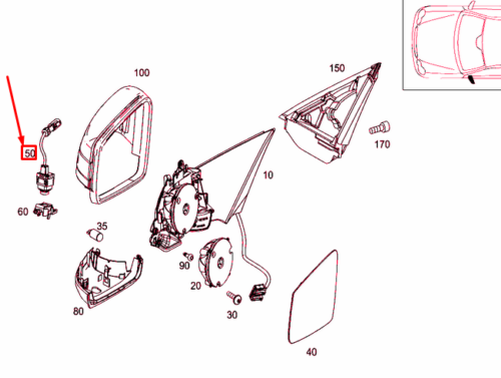 Mercedes-Benz E W212 Front Mirror 360 Degree Camera A2129052702 OEM for ...
