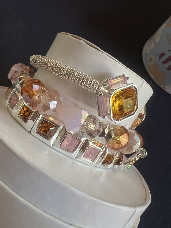 Bomb Party 2024 Spring Stacks RBP6944 “ She’s a Peach” 3 Bracelets! | eBay