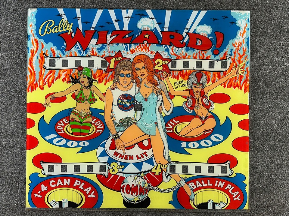 Bally Wizard! Pinball Machine Game Backglass ORIGINAL | eBay