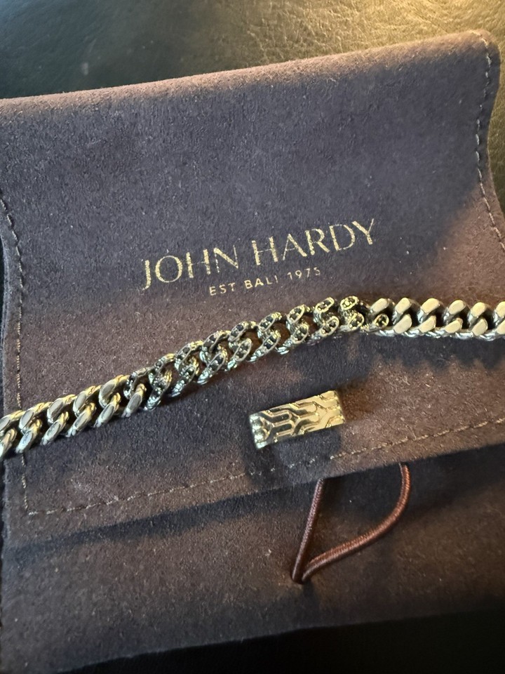 JOHN HARDY Classic Chain Lava Medium Link Bracelet Black Sapphire 8 ...