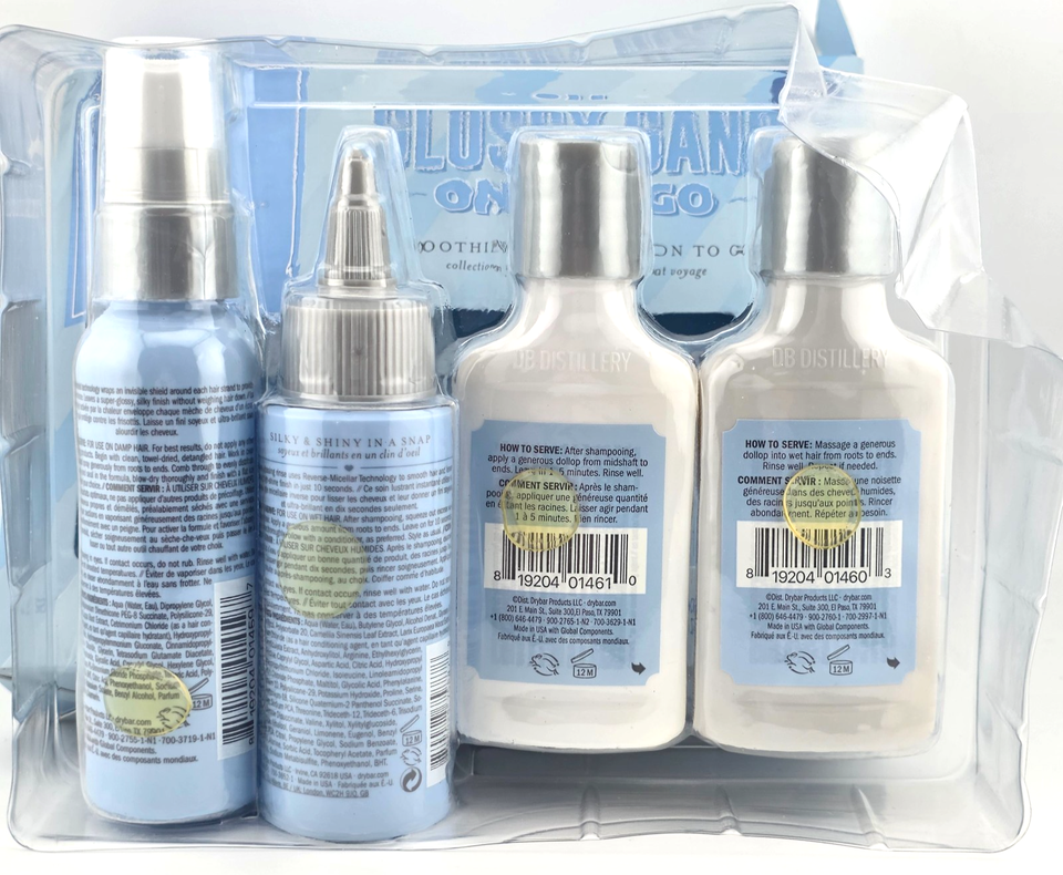 Drybar Glossy Gang On-the-Go Kit Liquid Glass Collection Travel Kit New ...
