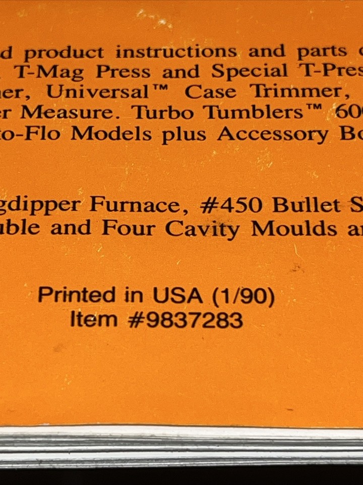 Lyman Reloading and Bullet Casting Instruction Guide # 9837283 1/90 | eBay