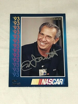 Ned Jarrett NASCAR HALL OF FAMER signed card 1993 MAXX MRN RACE ...