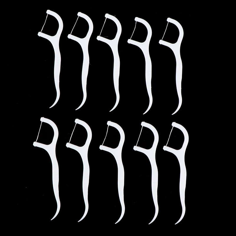 50/100Pcs/Lot Disposable Dental Flosser Interdental Brush Teeth Stick ...