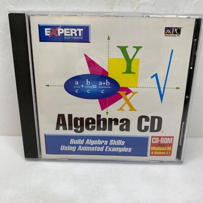 Vintage 1995 Expert Software Algebra Examples CD-ROM Jewel Case Windows ...