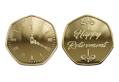Golden Watch 'Happy Retirement' Gold Plated Commemorative Coin / Gift ...