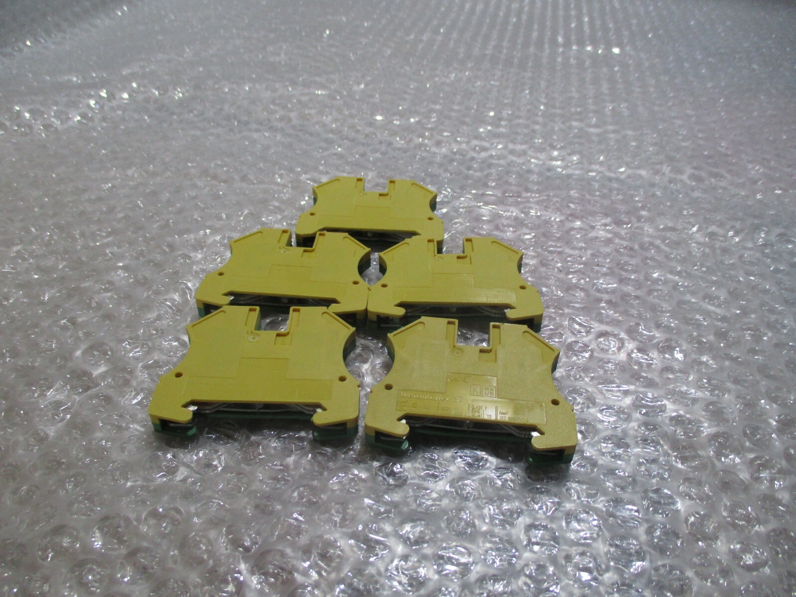 LOT OF 5 Weidmüller WPE 6 Terminal Block Green/Yellow | eBay