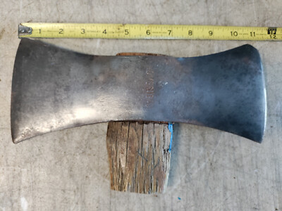 Vintage Collins Homestead Double Bit Axe AX Head 3 LBS. 14 OZ w/ Wood ...