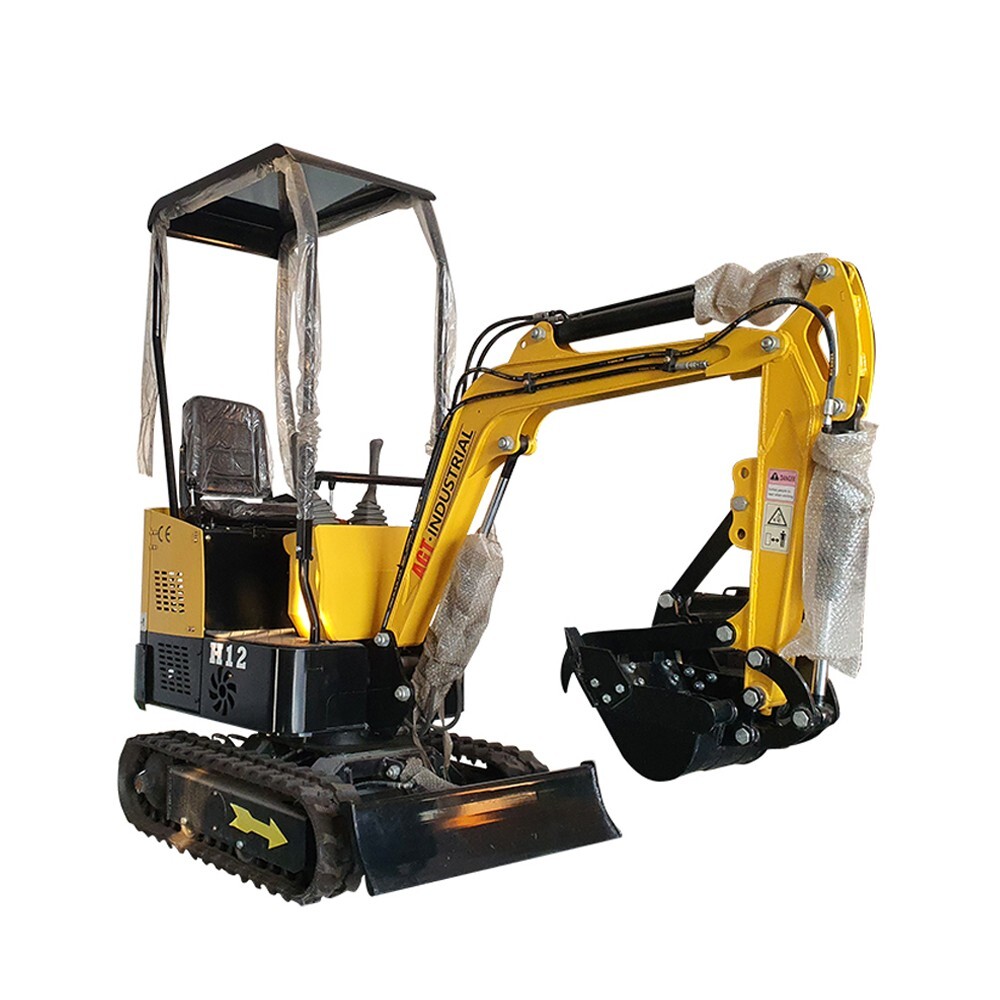 AGT New H12 Mini Excavator 13.5HP 1Ton Digger Tracked Crawler B&S Gas ...