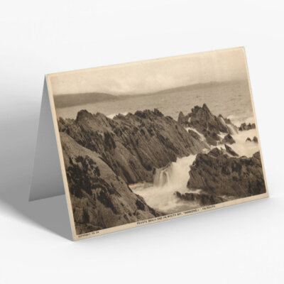 GREETING CARD - Vintage Cornwall - Private Beach & Falmouth Bay ...