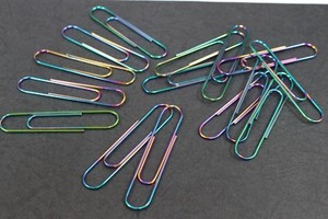 Giant Jumbo 75mm Paper Clips Metallic Explosion of Rainbow Coloured ...