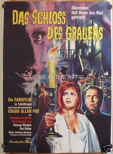 HAMMER HORROR STAR CHRISTOPHER LEE ORIG EURO HORROR CASTLE FILM POSTER ...