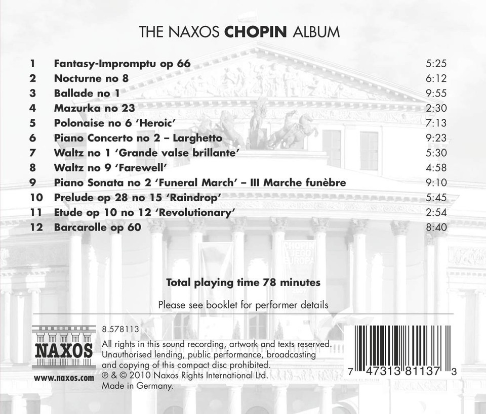 Frederic Chopin The Naxos Chopin Album (CD) (UK IMPORT) | eBay
