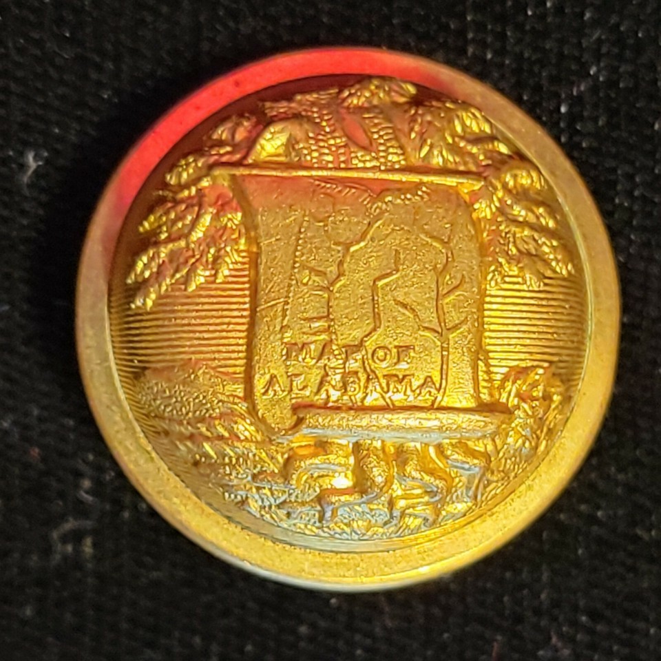 CIVIL WAR CONFEDERATE STATE OF ALABAMA STAFF OFFICER'S BUTTON ALBERT ...