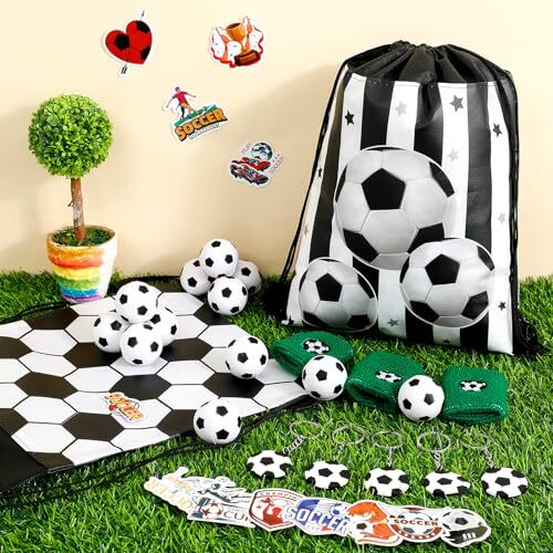 80 Pcs Soccer Party Favors Set Soccer Party Drawstring Bags Soccer ...