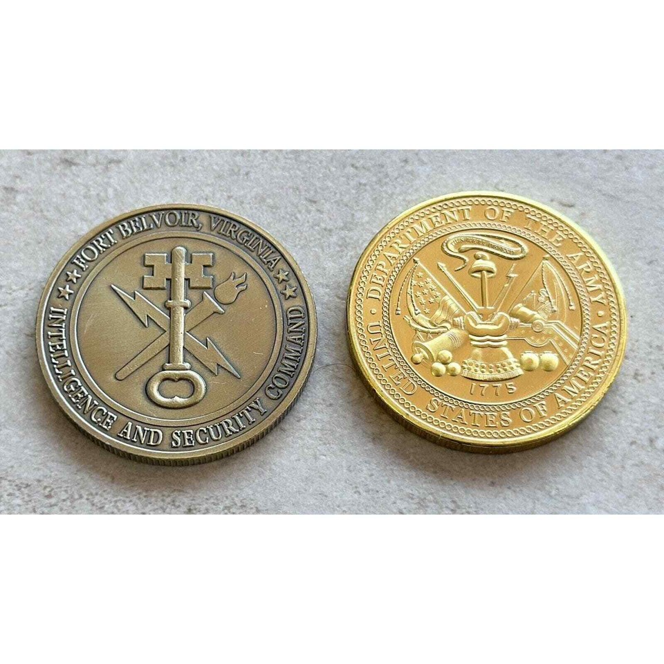 2pcs US Army Intelligence and Security Command MI Branch Military ...