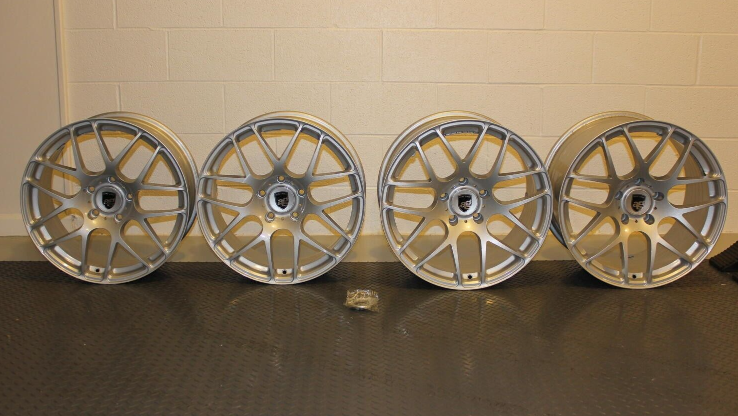 19x8.5/11 Silver Ruger Mesh Wheels Rims SET 4 Porsche 911 996 997 TURBO ...