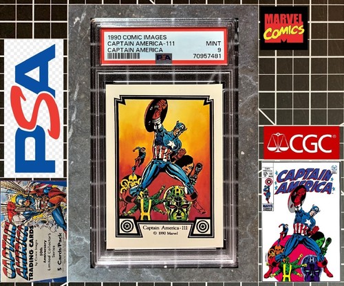 1990 Marvel Comic Images Captain America - PSA 9 MINT - Issue #111 ...