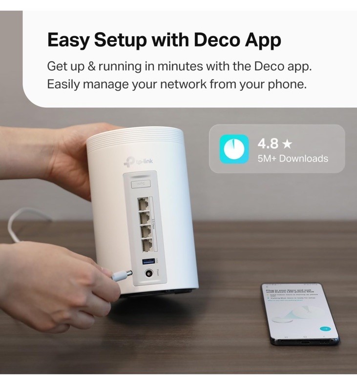 TP-Link Deco BE63 Tri-Band WiFi 7 BE10000 Whole Home Mesh System 3 Pack ...