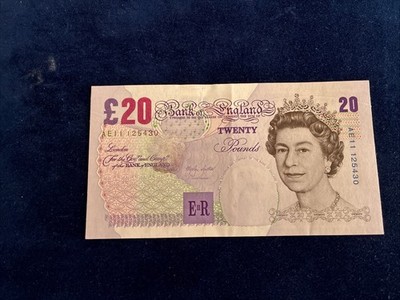 Lowther £20 Twenty Pounds AE11 125430 Edward Elgar Banknote, B386 EF ...