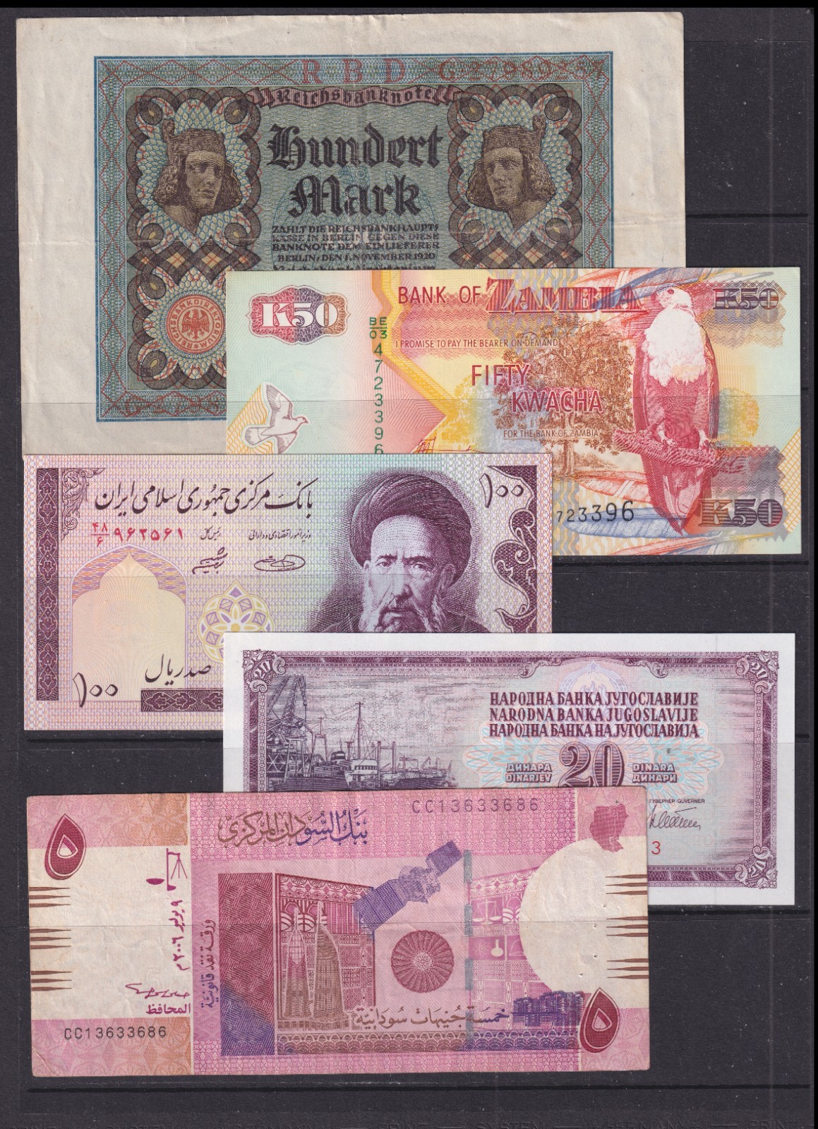 5 Worldwide Circulated Banknotes - Countries as Shown (122) | eBay UK