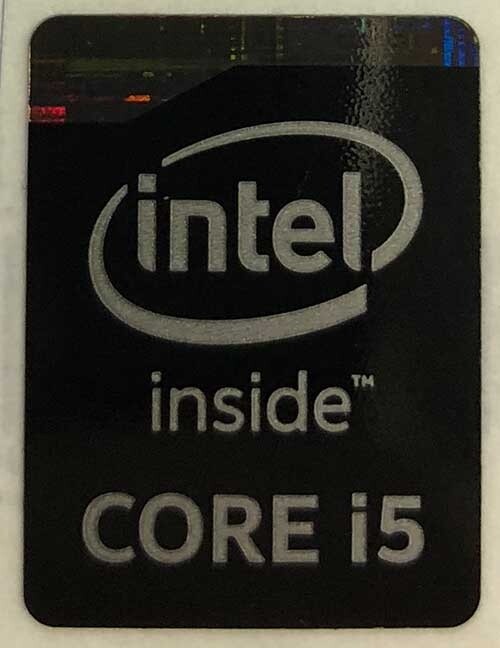 Genuine Intel Core i5 Inside Black Case Badge Sticker (4th Generation ...
