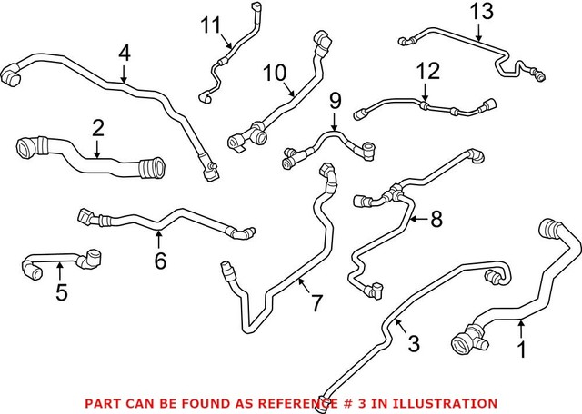 Genuine BMW G11 G12 G30 G31 G32 G38 520i 1.6 525Li Hose Radiator ...