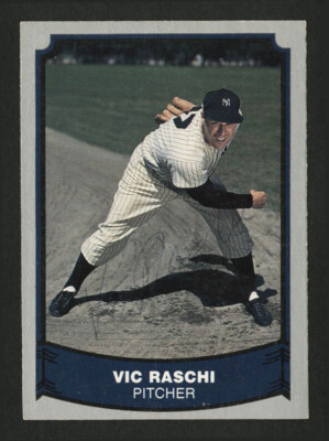 1988 PACIFIC #70 VIC RASCHI AUTOGRAPHED SIGNED KEY CARD IN SET NEW YORK ...