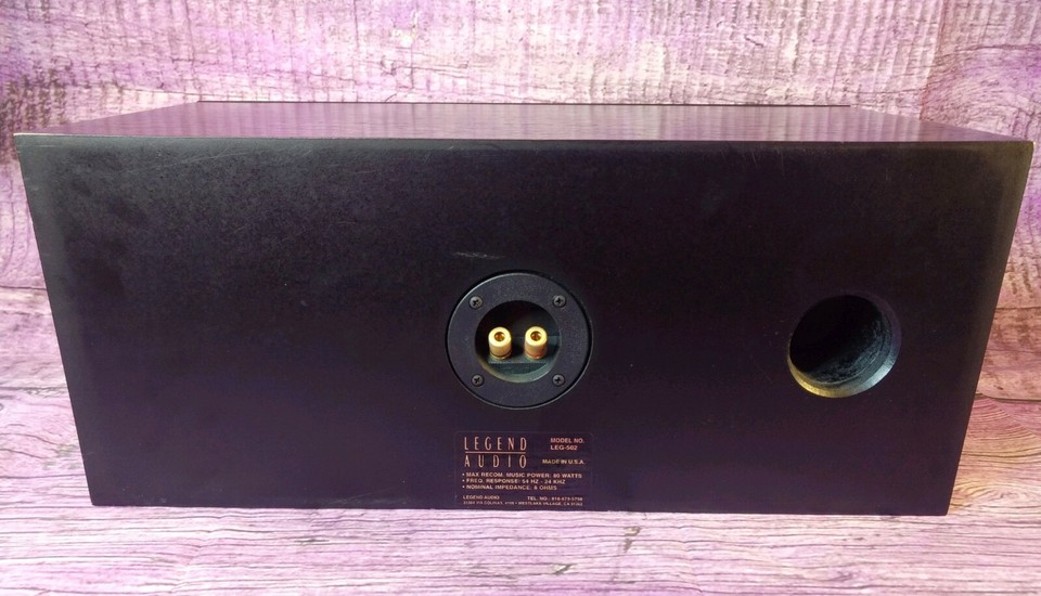 Vintage Legend Audio Speaker Model LEG502 Center Channel Black Wood ...